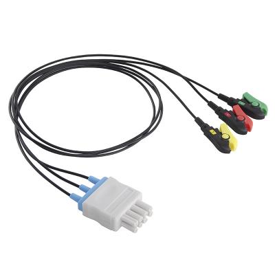 China Nihon Konhden X-Ray CT Radiaotransparent ECG Leadwires 3 Lead MRI ECG Radiotranslucent Cable and Lead wire for sale