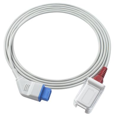 China Nihon Kohden SpO2 Sensor Cable K937 3984 JL-631P for M-asi-mo Red Tech Square Pin 14Pin SpO2 Adapter Extension Cable for sale
