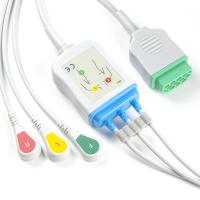 China GE Marquette 2021141-002 2001292-001 ECG Cables and Leadwires 3 Lead IEC snap 11pin Connector ECG Cable for sale
