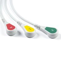 China GE Marquette 2021141-002 2001292-001 ECG Cables and Leadwires 3 Lead IEC snap 11pin Connector ECG Cable for sale