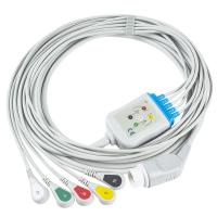 China P-Hilips Adult ECG Cables And Leadwires 8pin 3 Lead Snap ECG Cable for sale