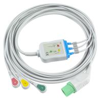 China Mindray Datascope 040-000966-00 EA6232A ECG Cables and Leadwires 12pin Connector ECG Cable 3 Lead IEC snap for sale