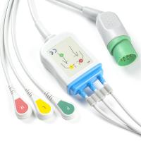 China Nihon Kohden ECG Cables and Leadwires CB-72353P 11pin OEC-6102A Connector ECG Cable 3 Lead IEC snap for sale