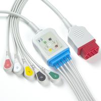 China Bionet New BM3 BM5 BM7 5 Lead ECG Cables and Leadwires Snap ECG Cable IEC 12 pin for sale
