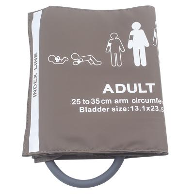 China Reusable Adult NIBP Cuff Single Tube TPU 25-35CM TPU Blood Pressure Cuff for sale