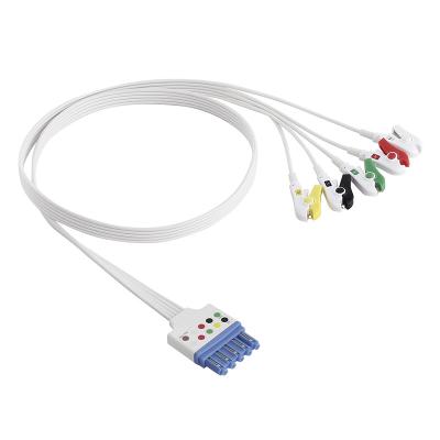 China P-Hilips 989803174211 989803173131 Disposable 5 Lead ECG Cable Grabber Clip Din DG Style IEC for sale