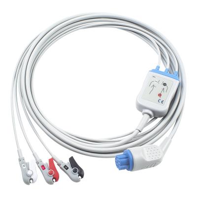 China For Artema S&W Compatible Direct-Connect ECG Cable and leadwires  3Lead AHA Grabber for sale