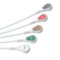 China Fukuda Denshi Compatible Direct-Connect ECG Cable and leadwires - CI-700E-5 5Lead AHA Snap for sale