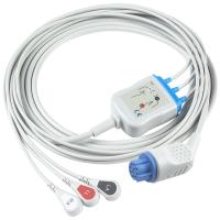 China For Datex Ohmeda Compatible Direct-Connect ECG Cable and leadwires 3Lead AHA Snap for sale