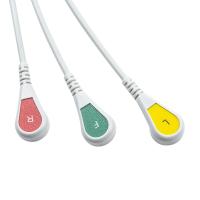 China Hellige Compatible Direct-Connect ECG Cable and leadwires for 3Lead IEC Snap for sale