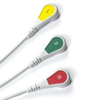 China Hellige Compatible Direct-Connect ECG Cable and leadwires for 3Lead IEC Snap for sale