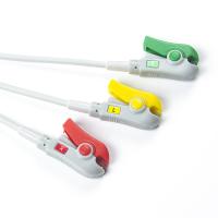 China GE Healthcare Vivid Compatible Direct-Connect ECG Cable and leadwires for 3Lead IEC Grabber for sale