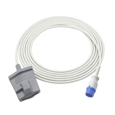 China Schiller Truscope SpO2 Sensor Classic Mini II III Digital 12Pin Adult Soft tip SpO2 Probe Cable for sale