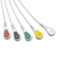 China Compatible S-iemens Drager 5 Lead Iec Snap Ecg Lead Cable / Ecg Lead Wire Set for sale