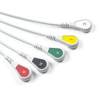 China Compatible S-iemens Drager 5 Lead Iec Snap Ecg Lead Cable / Ecg Lead Wire Set for sale