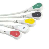 China Compatible S-iemens Drager 5 Lead Iec Snap Ecg Lead Cable / Ecg Lead Wire Set for sale