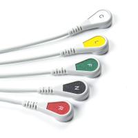 China Compatible S-iemens Drager 5 Lead Iec Snap Ecg Lead Cable / Ecg Lead Wire Set for sale