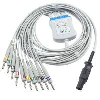 China Mortara 60-00180-01 60-00181-01 Q-Stress EKG Cable And Leadwires 12 Pin IEC Banana 4.0 for sale