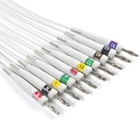 China Mortara 60-00180-01 60-00181-01 Q-Stress EKG Cable And Leadwires 12 Pin IEC Banana 4.0 for sale