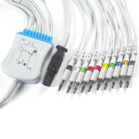 China Mortara 60-00180-01 60-00181-01 Q-Stress EKG Cable And Leadwires 12 Pin IEC Banana 4.0 for sale