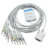 China Nihon Kohden Ekg Trunk Cable BA-902D ECG-FD07 ECG-9010K Leadwires 15 Pin IEC Banana 4.0 for sale