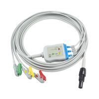 China Welch allyn Propaq LT ECG Cables and Leadwires Patient cable 3 Lead ECG Leadwire 008-0879-00 IEC Snap for sale