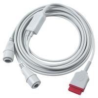 China GE Invasive Blood Pressure Transducer IBP Adapter Cable 2*Edward 6pin IBP Extension Cable for sale