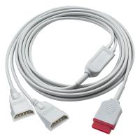 China GE IBP Adapter Cable 2*Abbott 6pin IBP Extension Cable For Transducer / Patient Monitor for sale