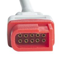 China Spacelabs Rectangular 10Pin To Round 6Pin IBP Adapter Cable IBP Extension Cable 0.3 Meter for sale