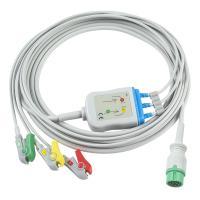 China Biolight Q3 ECG Cable 3 Lead 2.5m TPU Grey for Q5 A Q S Series for sale