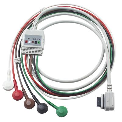 China ECG Cable 5Lead Holter GE Seer ECG 2008594-001 Cable Compatible for GE SEER LIGHTR for sale