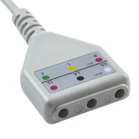 China AAMI 6Pin ECG Trunk Cable Edan Din Style 3lead Cable 1.30M for sale
