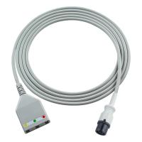 China AAMI 6Pin ECG Trunk Cable Edan LL Style 3lead Cable 1.30M for sale