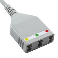 China AAMI 6Pin ECG Trunk Cable Edan LL Style 3lead Cable 1.30M for sale