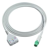 China Drager ECG Trunk Cable Dinstyle 3lead Leadwires Cable 1.30M for sale