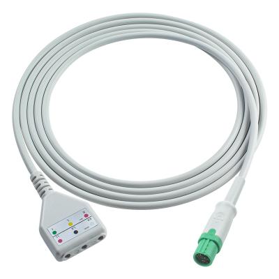 China Drager ECG Trunk Cable Dinstyle 3lead Leadwires Cable 1.30M for sale