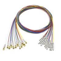 China EEG Electrodes Din 1.5 Plated With Gold Colorful EEG Leadwires Electrodes 1.5Meters 10pcs per set for sale