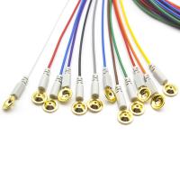 China EEG Electrodes Din 1.5 Plated With Gold Colorful EEG Leadwires Electrodes 1.5Meters 10pcs per set for sale