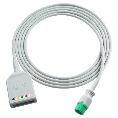 China Biolight 12pin ECG Trunk Adapter Cable ECG Cable M7000 M8000A M8500 M9500 ECG Extension cables for sale
