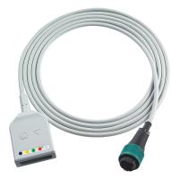 China Saadat Heyer Sierra Neptune ECG Trunk Adapter Cable 8pin ECG Cable Euro Style ECG Extension cables for sale