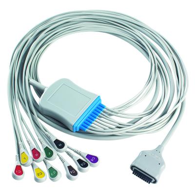 China EDAN Dx12 10Lead ECG Holter Cable Snap 2.2M Trunk Cable and Leadwires Length 0.8/1.2M for sale