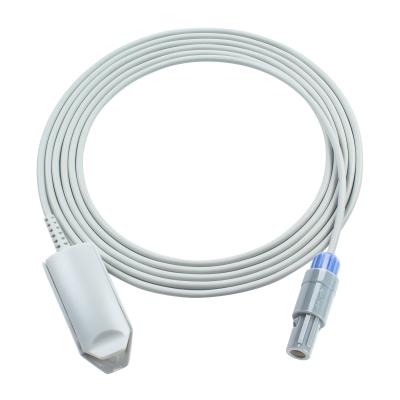 China 6Pin 40Degree Adult Finger Clip SpO2 Sensor 3.0M Compatible Drager Vist 120 Vist 120s for sale