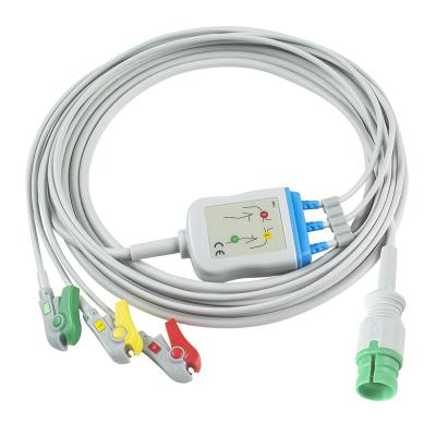 China Compatible for Promed ECG Cable 3Lead IEC Grabber for PM-12 14Pin for sale