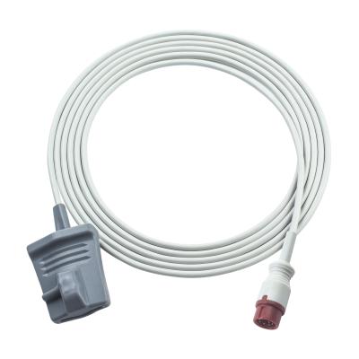China Compatible Biolight S12 Adult Rubber Tip SpO2 Sensor Biolight M12 S M Series 9Pin 3.0M for sale