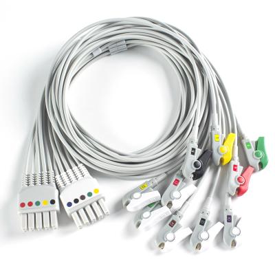 China Compatible Mindray BeneHeart D6 Defibrillator 10Lead EKG Leadwires IEC Grabber for sale