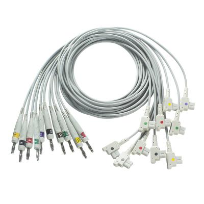 China Compatible GE ECG Diagnostic Cable 10Lead IEC Banana for GE AM4,AM5, CASE 12,CASE 15,CASE 16,CENTRA MAC12 for sale
