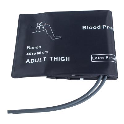 China Thigh Extra Large Adult NIBP Cuff Bladderless Double Tube 46-66cm Nylon Cuff for sale
