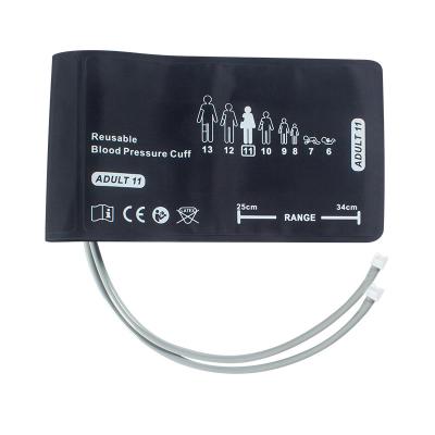 China Welch Allyn Adult Double Dual tube NIBP Cuff 25 - 34cm 508243 REUSE-11-2MQ Twist-Lock Connector FlexiPort Blood Pressure monitor Cuff for sale