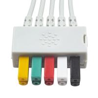 China S-iemens Patient Cable ECG 5 Lead S-iemens IEC Grabber ECG Lead for Adult or Pediatric in Grey for sale