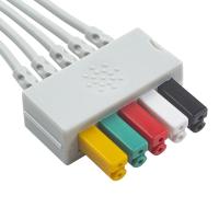 China S-iemens Patient Cable ECG 5 Lead S-iemens IEC Grabber ECG Lead for Adult or Pediatric in Grey for sale